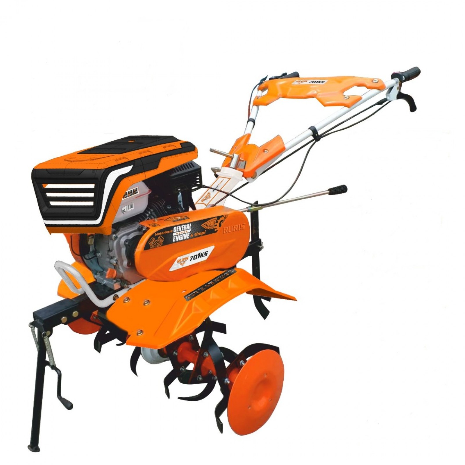 Motosapa RURIS 701KS, 7 CP, roti cauciuc, plug reversibil, roti metalice 400, RURIS - 7012016acc